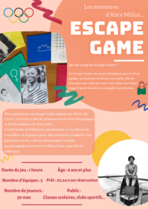 Escape Game Olympiques - CDOS 72